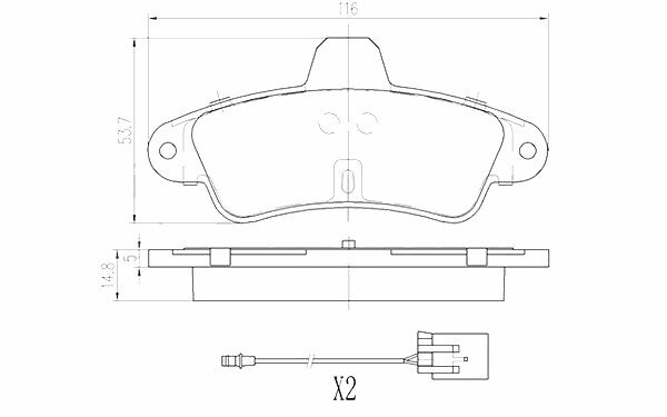 Zekkert Колодки тормозные дисковые задние для Ford Cougar 00- Mondeo I-II 93-