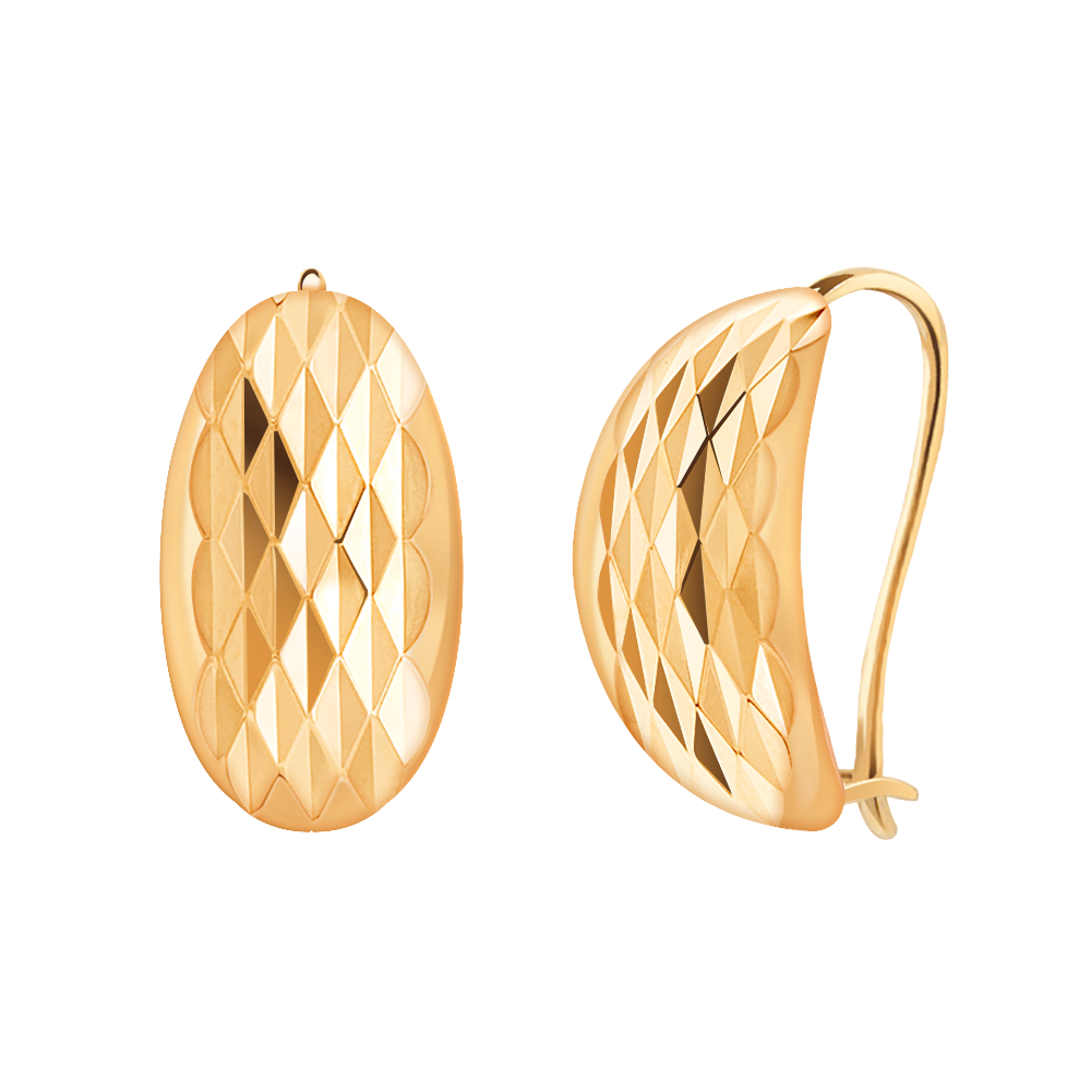 Серьги, красное золото, 585 проба