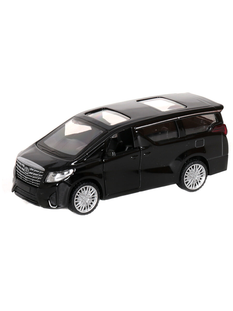 Машинка металлическая 1:43 Toyota Alphard, черный, откр. двери, инерция