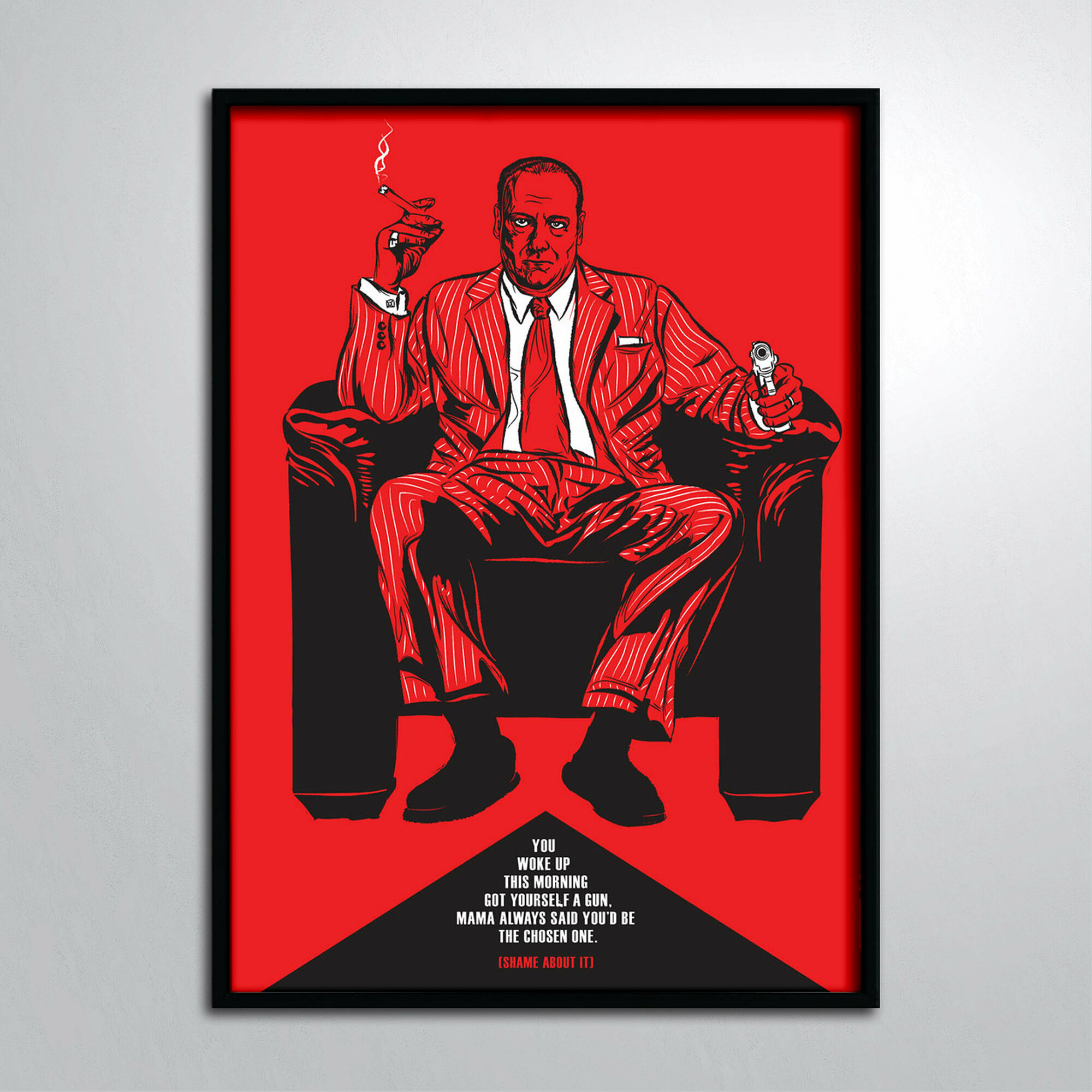 Постер в раме/Сериал Клан Сопрано Застолье Босс Тони Арт The Sopranos