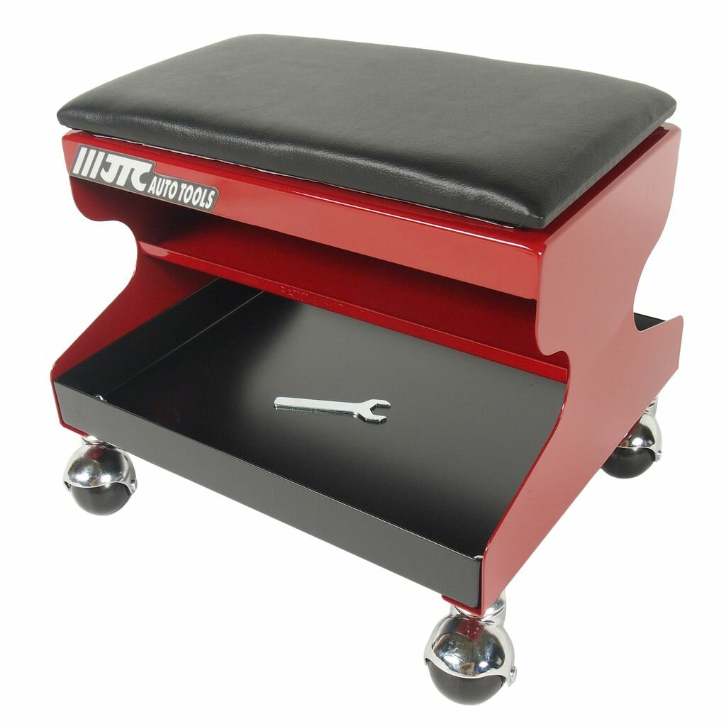 Стул рабочий на колесах 350Х300Х310ММ со съемным сиденьем из пенорезины JTC-5020