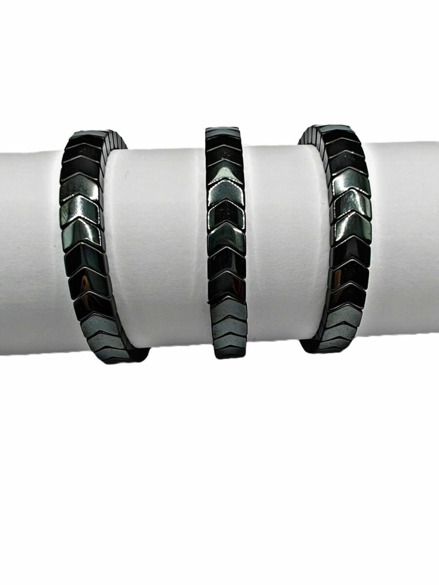 Эластичный браслет, гематит