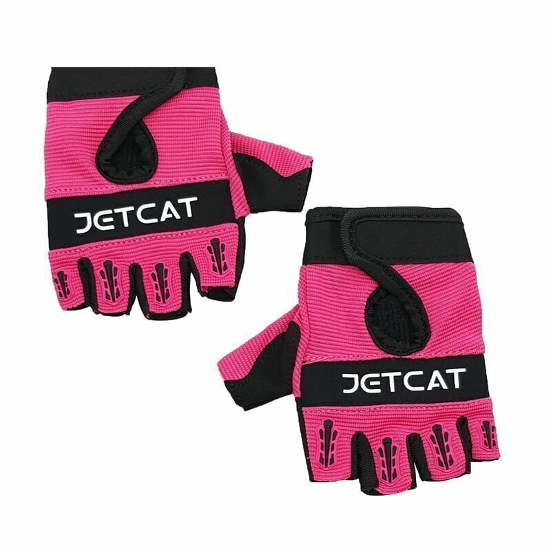 Велоперчатки JETCAT детские защитные (без пальцев) - PRO - Розовые S перчатки