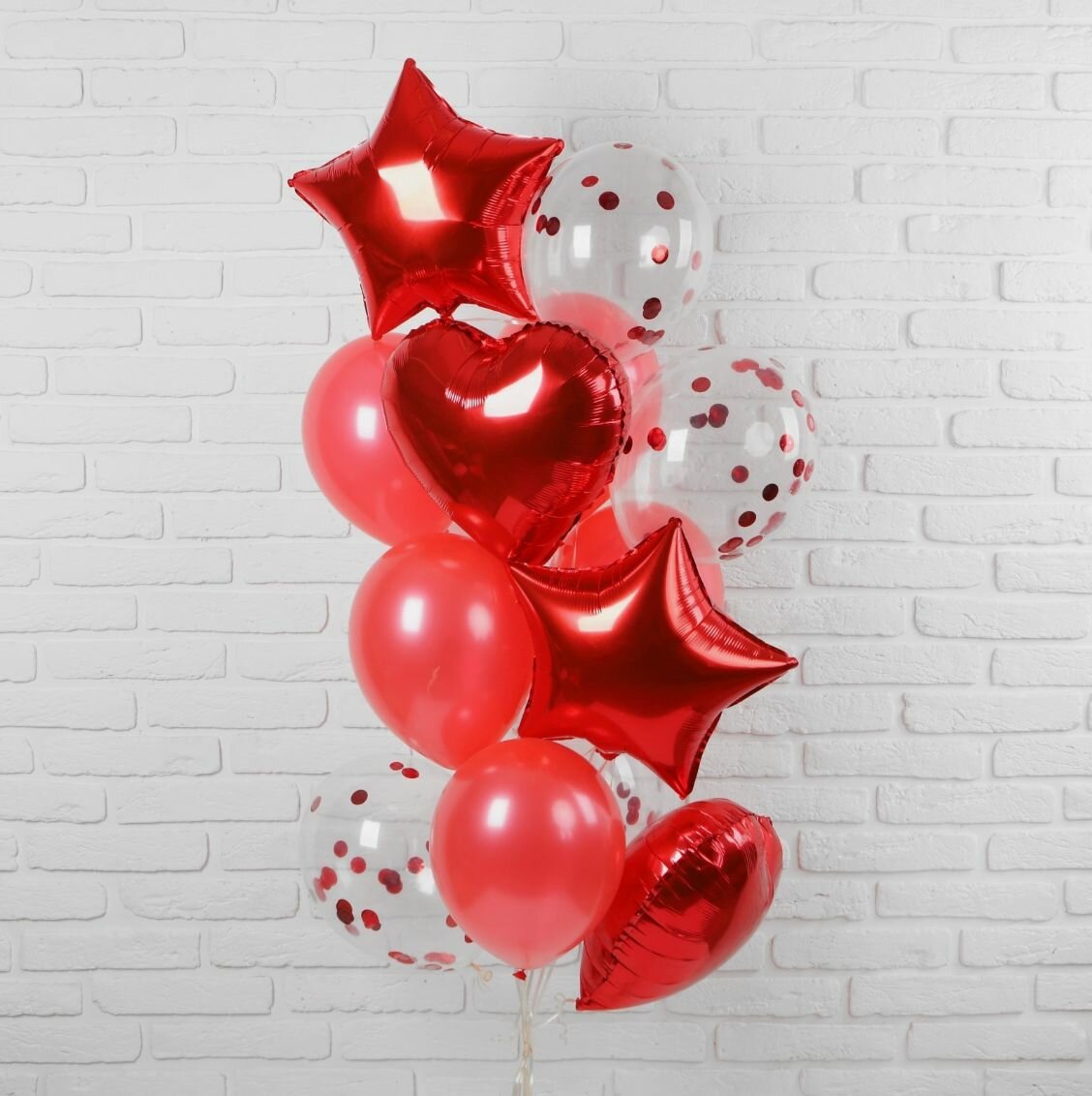 Букет из шаров Романтика, латекс, фольга, набор 14 шт.