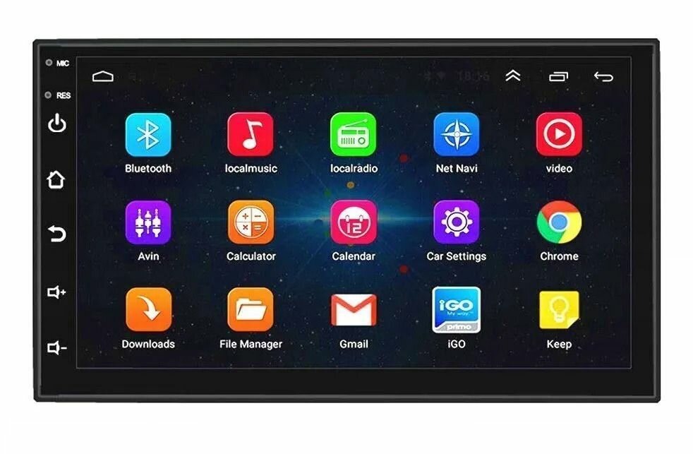 Магнитола 7 дюймов Андроид, 1/16 ГБ