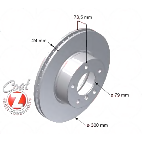 ZIMMERMANN 150.3427.20 (34116764643 / 34116772669 / 34116854998) диск торм BMW (БМВ) e81 / e87 / e90 / e91 2.0-2.5 / 2.0d