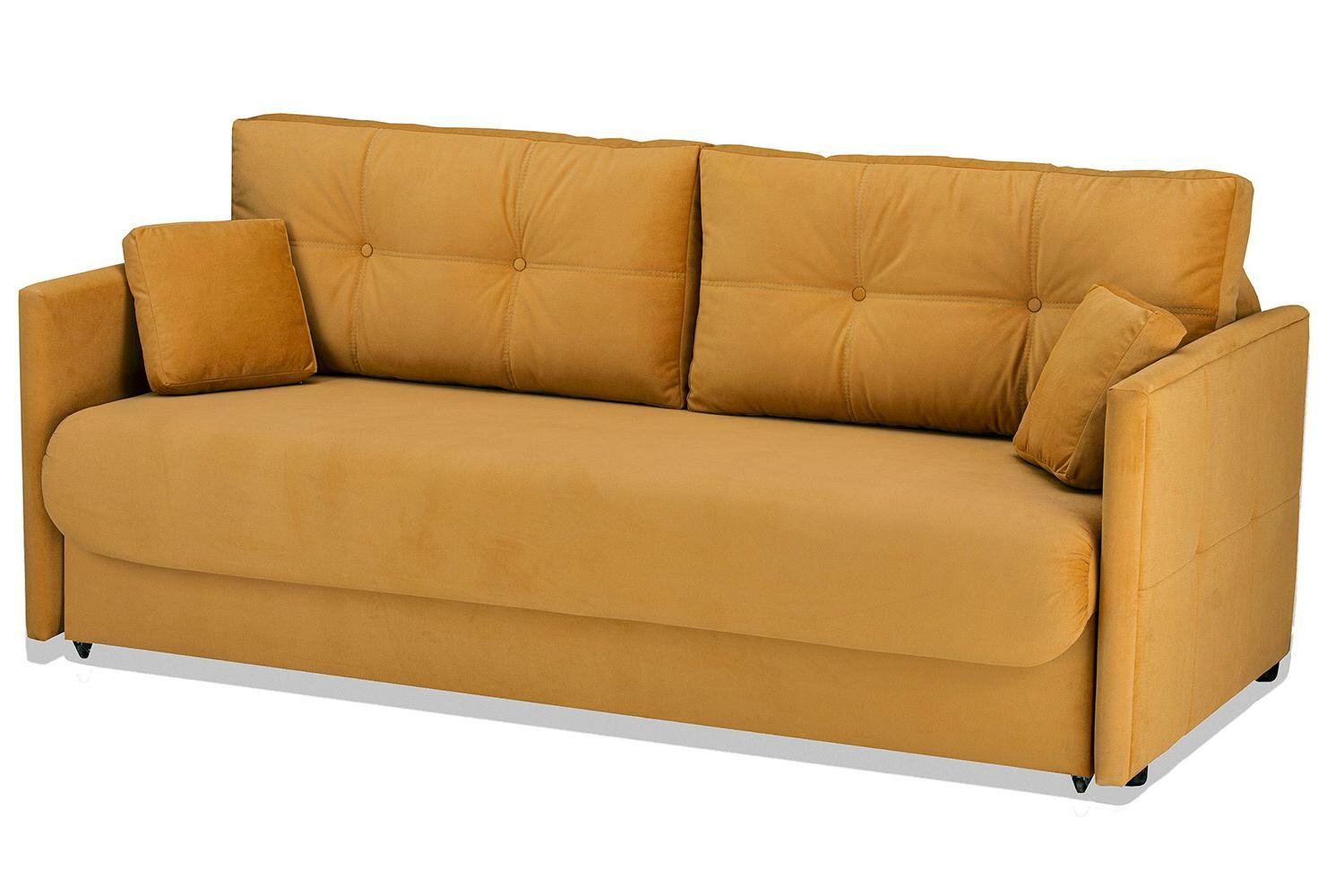 Диван-кровать Hoff Шерлок еврокнижка, 206х92х103 см, обивка велюр, цвет желтый