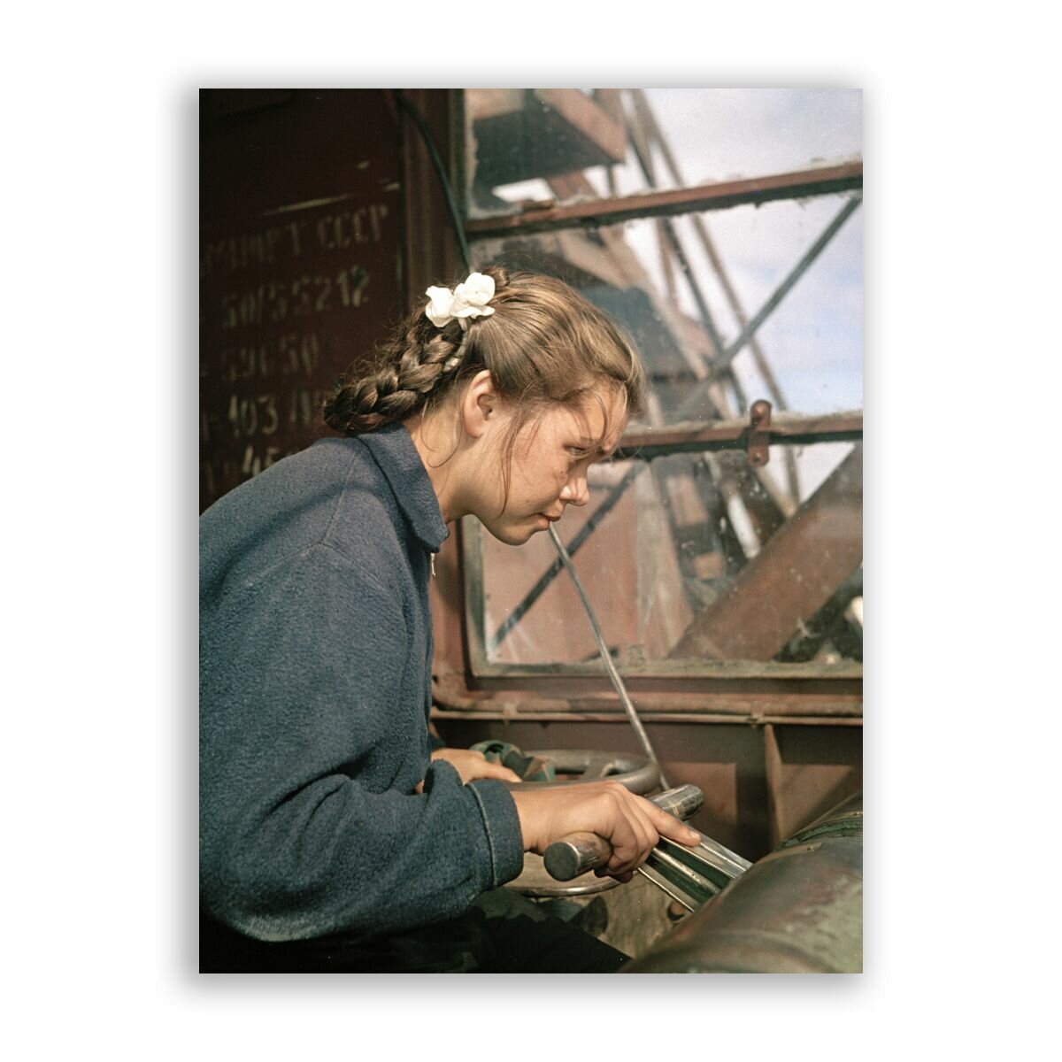 Советский постер, плакат на бумаге / Советские рабочие / Размер 30 x 40 см