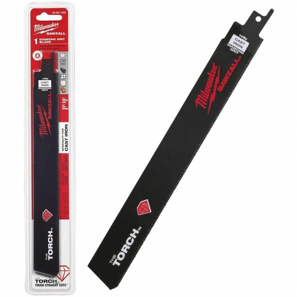 Полотно The TORCH с алмазным напылением по чугуну, металлу и стекловолокну (230 мм, 1 шт.) Milwaukee