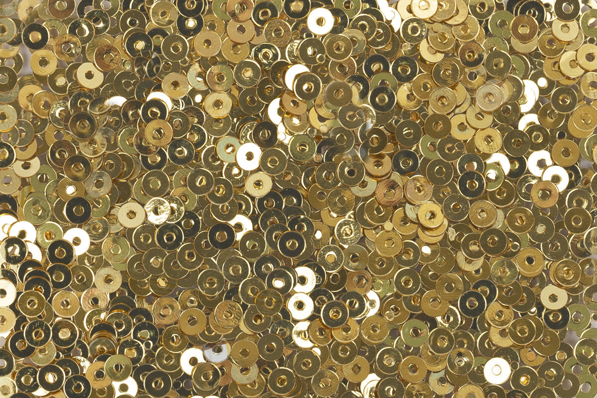 Пайетки россыпью "Zlatka" ZF-09 3 мм 10 г №09 золото