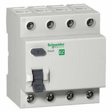 Дифференциальный выключатель (УЗО) Schneider Electric Easy 9, 4P, 25А, 300мА, AC, 4,5kA EZ9R63425