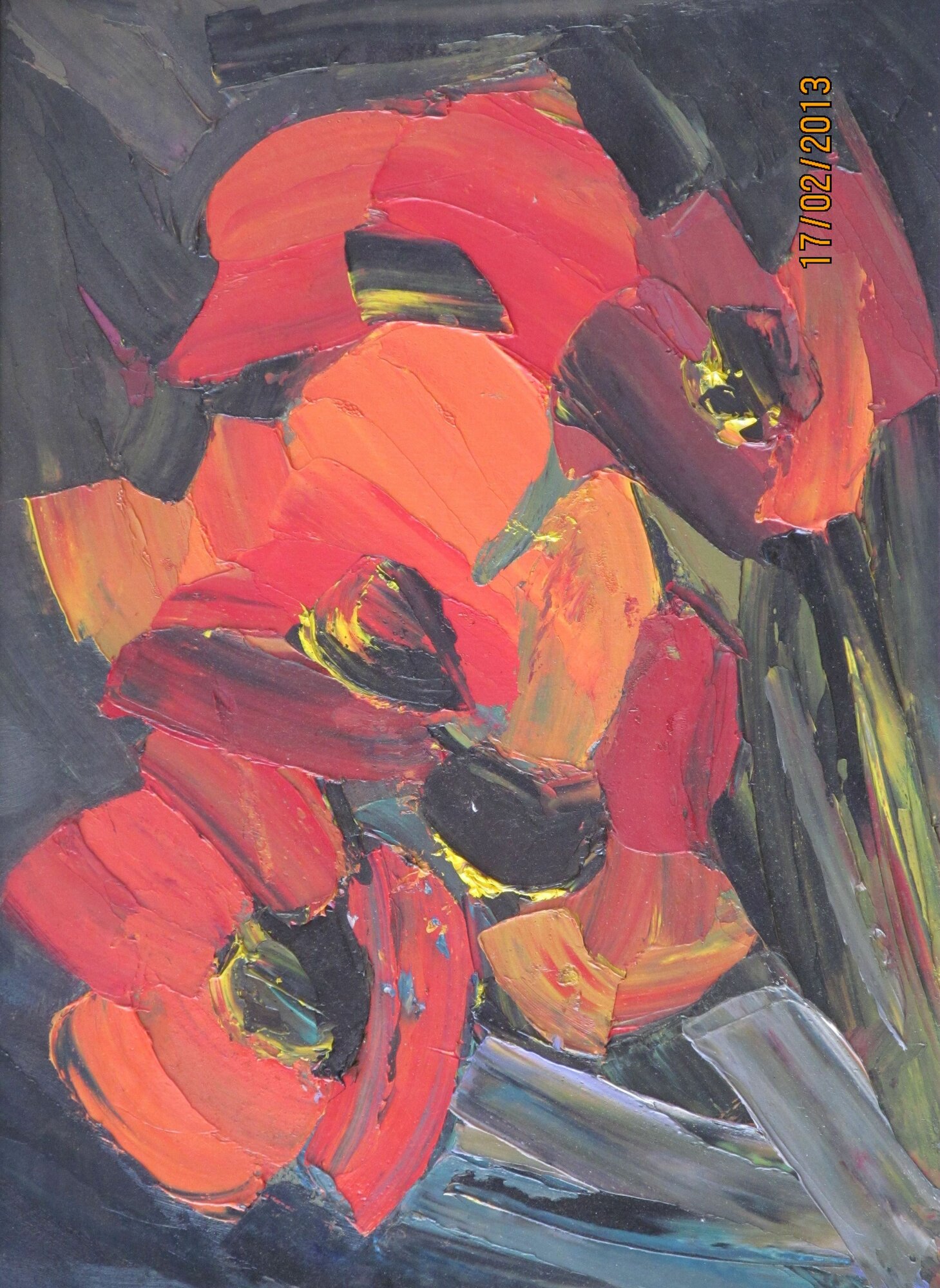 ART-Salon at Oktyabrskaya картина "Маки", 50х40см; картон, масло; авторская работа