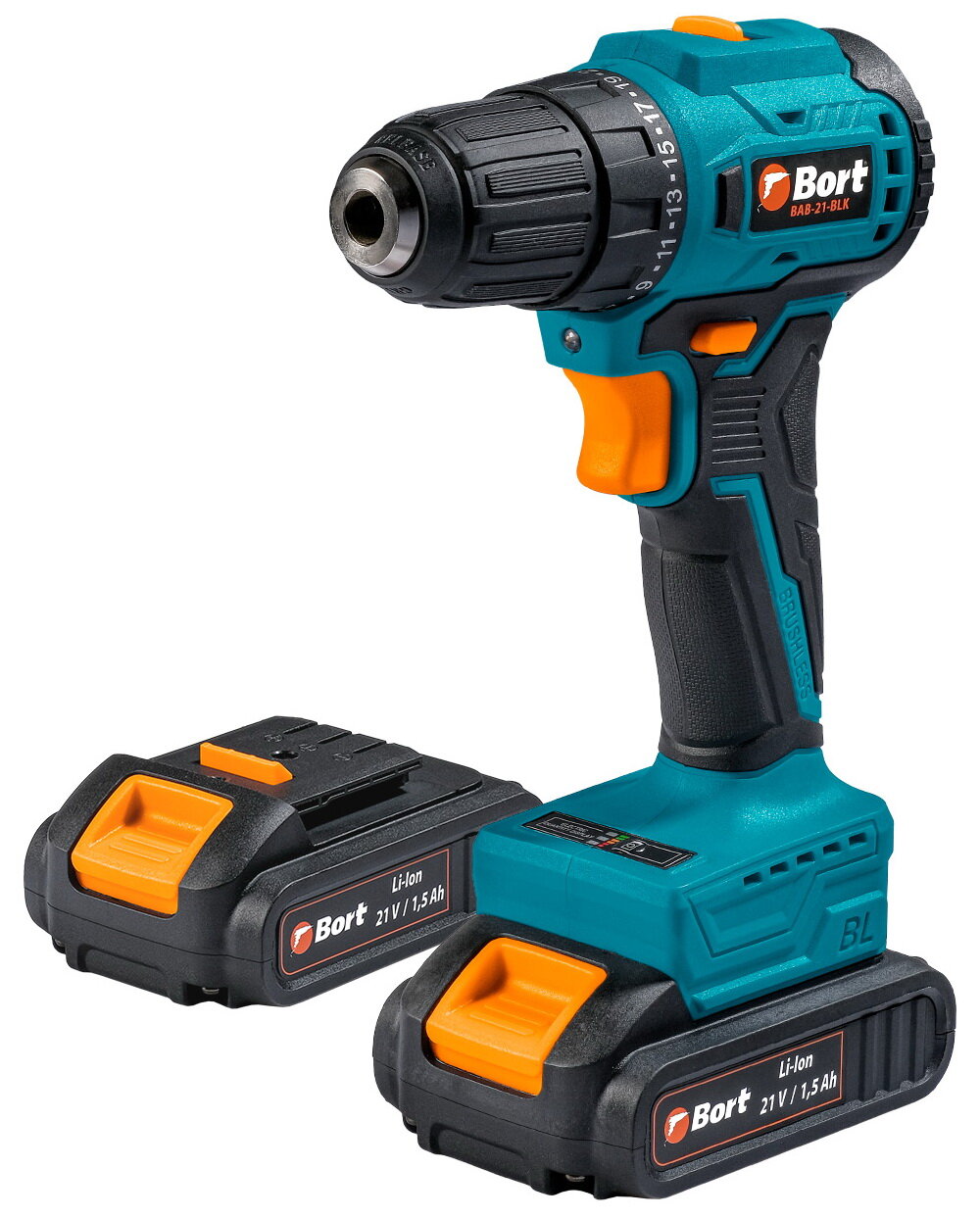 Дрель-шуруповерт Bort BAB-21-BLK (2x15Ah)