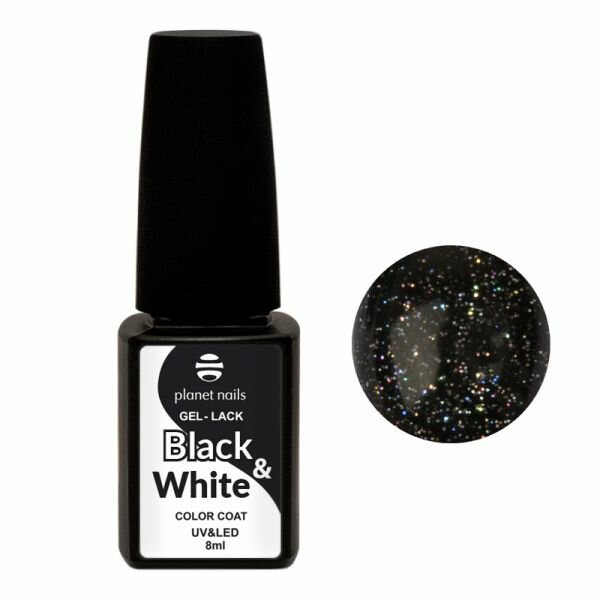 Гель-лак Planet Nails, "Black&White" - 445, 8мл