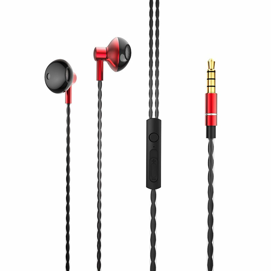 Проводные наушники BOROFONE BM14 Skymelody, Jack 3.5mm, 1.2 м, красный