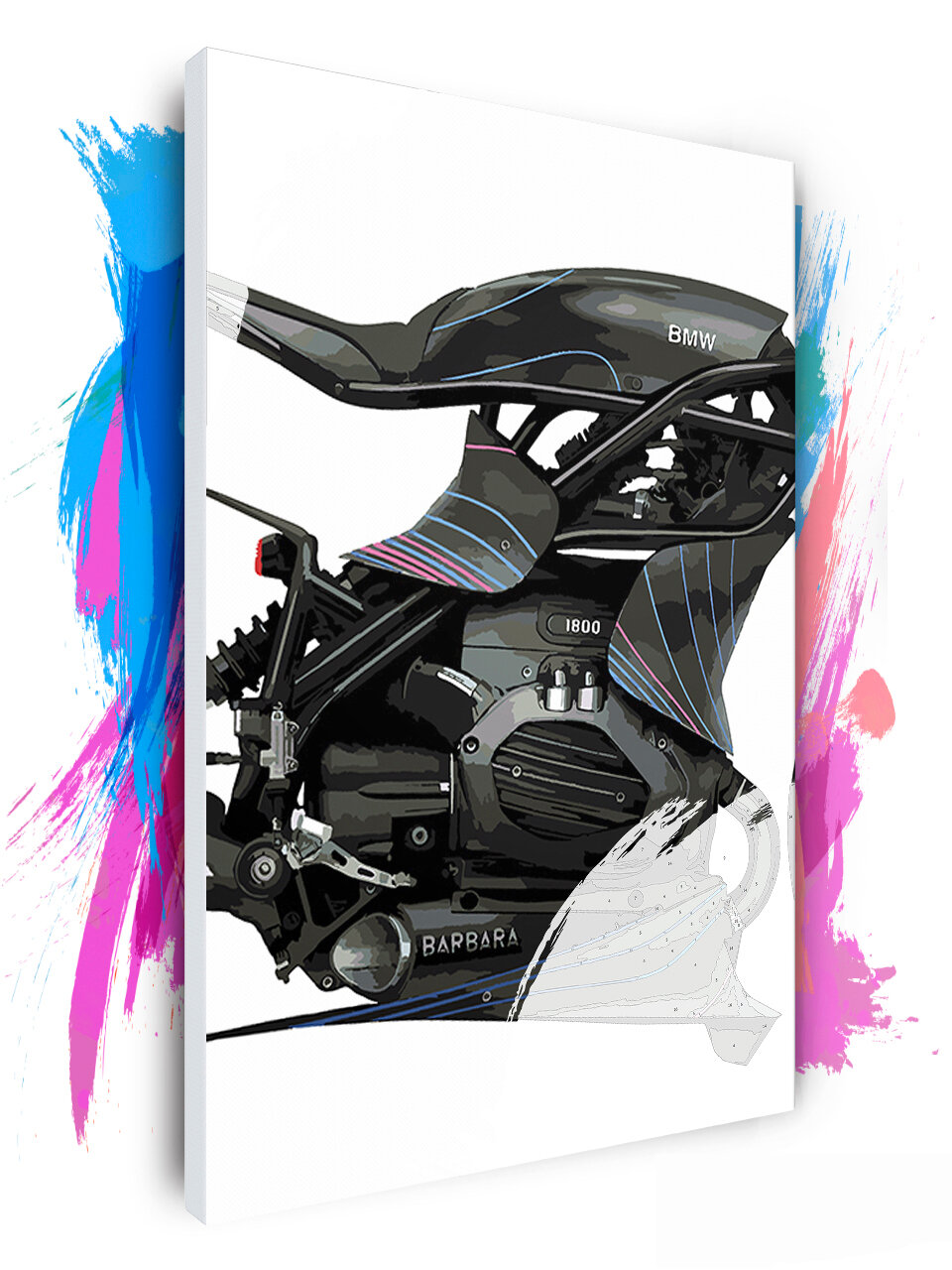 Картина по номерам на холсте BMW Bike, 40 х 60 см