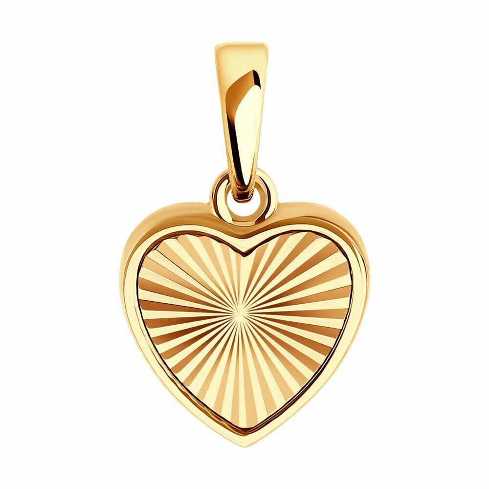 Подвеска, красное золото, 585 проба