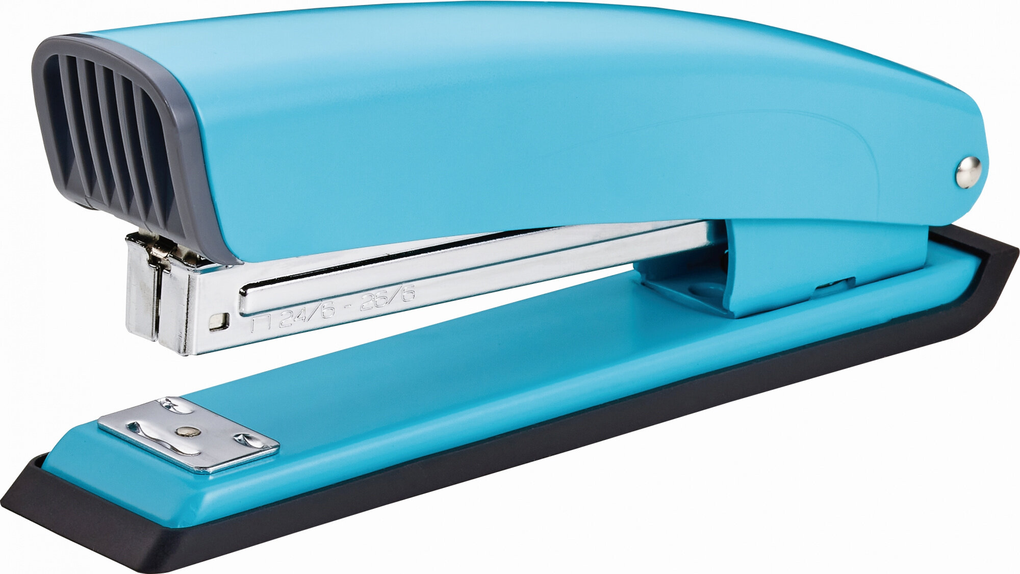 Степлер Kw-Trio 055C6BLUE 24/6 26/6 (20листов) встроенный антистеплер голубой 210скоб металл/пластик