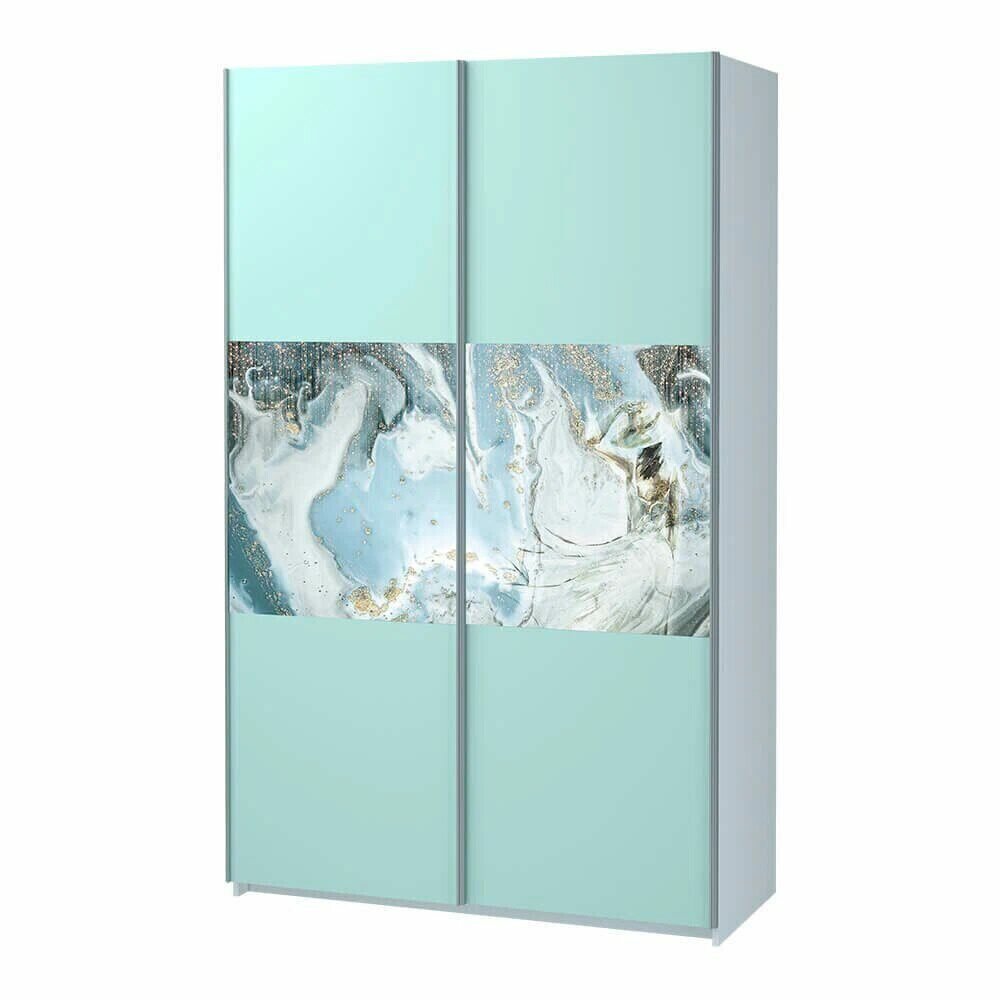 Шкаф-купе для одежды ШКК-01 «Тифани», кенди/белый (1400х650х2300)