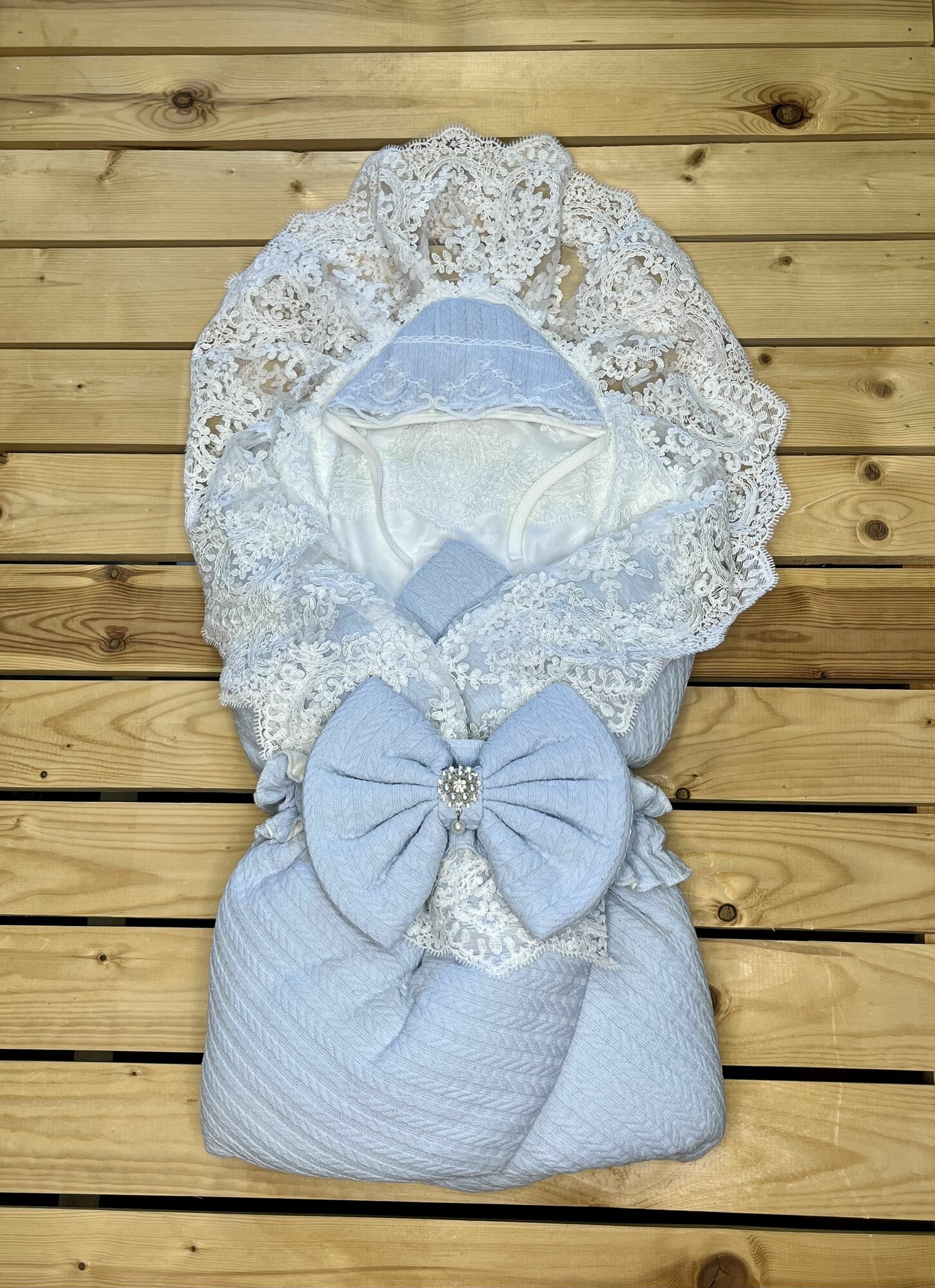 Конверт на выписку для новорожденного, весна/осень