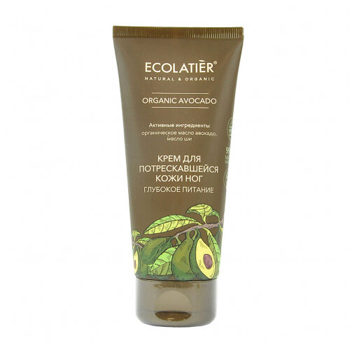 Крем для потрескавшейся кожи ног Ecolatier Green Organic Avocado Глубокое питание, 100 мл