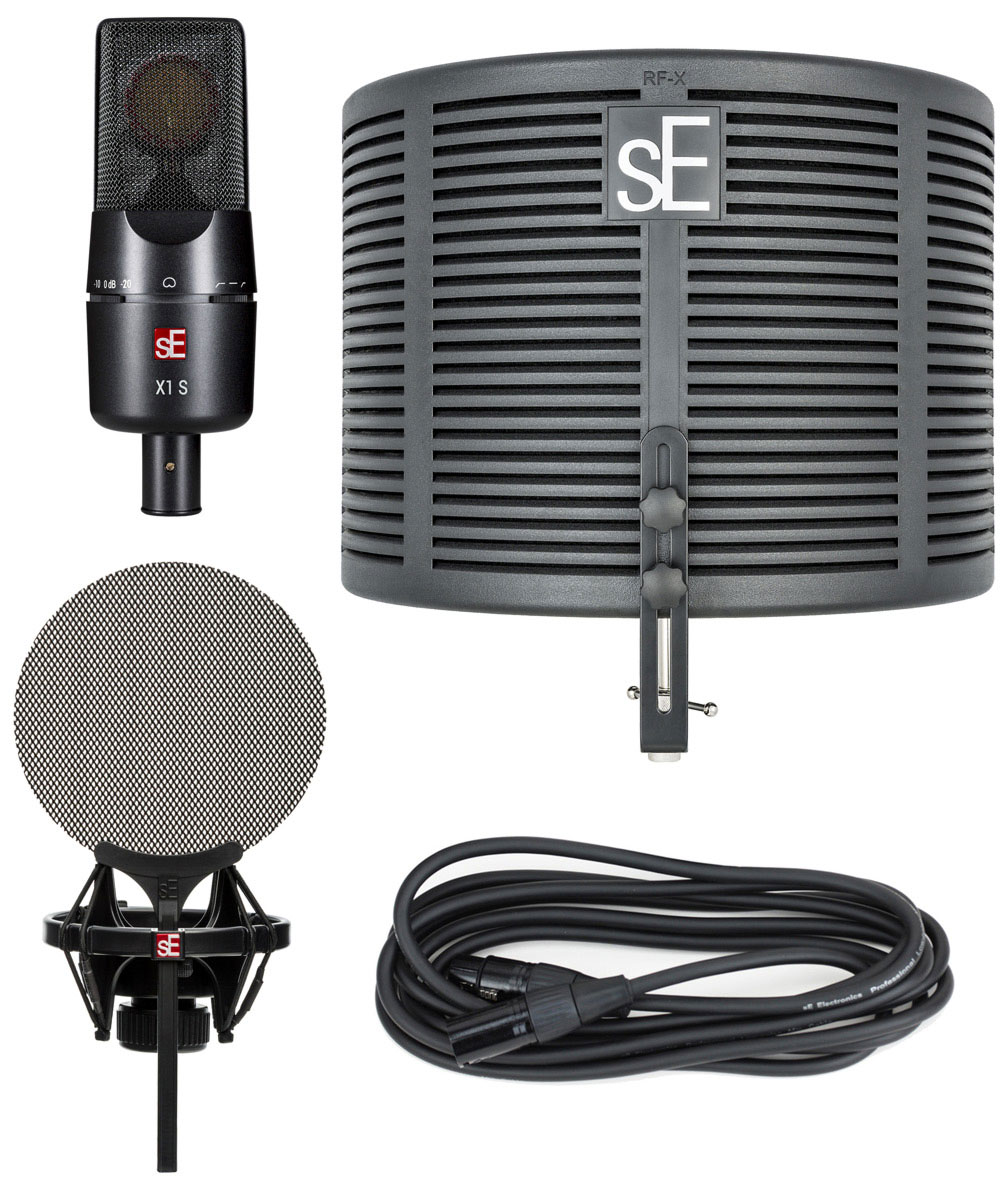 SE ELECTRONICS X1 S STUDIO BUNDLE - набор студийный: микрофон X1 S, фильтр, комплект Isolation Pack состоящий из антивибрационного держателя и поп-фильтра, 3-метровый микрофонный кабель