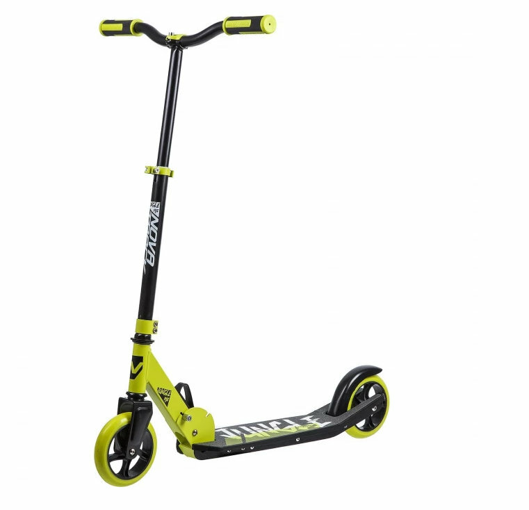 Самокат для детей NOVATRACK JUNGLE сталь+пластик, складной, эргономичный Y-руль с нескладными рукоят NOVATRACK JUNGLE, лимонный 145P. JUNGLE. LM9