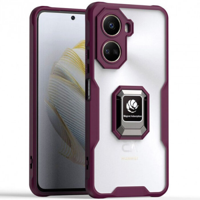 Magnet Ring 2 Противоударный чехол с кольцом и защитой камеры для Huawei Nova 10 SE
