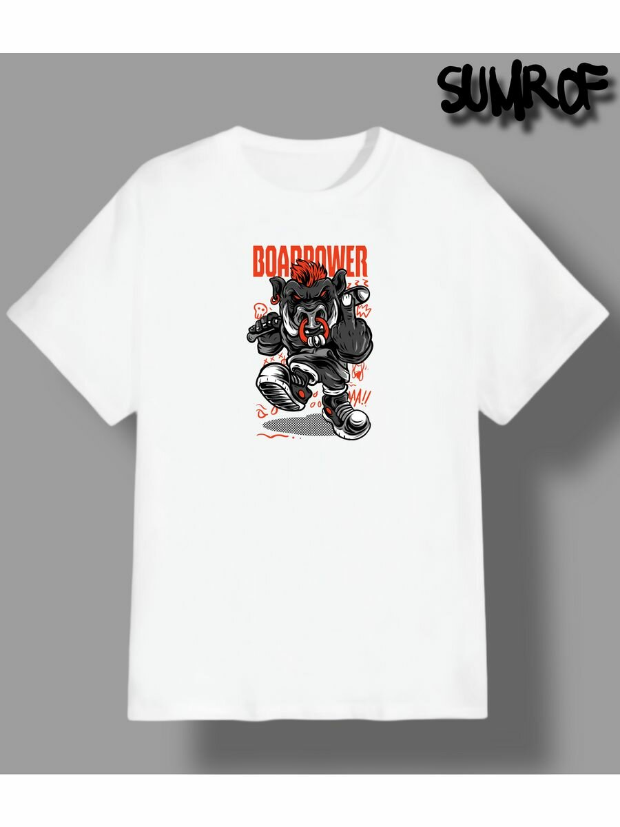 Футболка с надписью кабан панк Punks