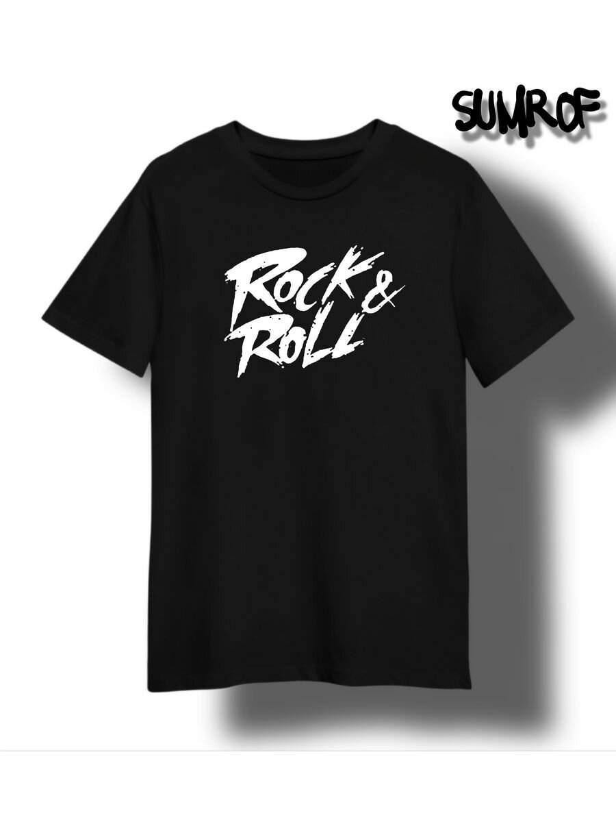 Футболка надпись rock рок