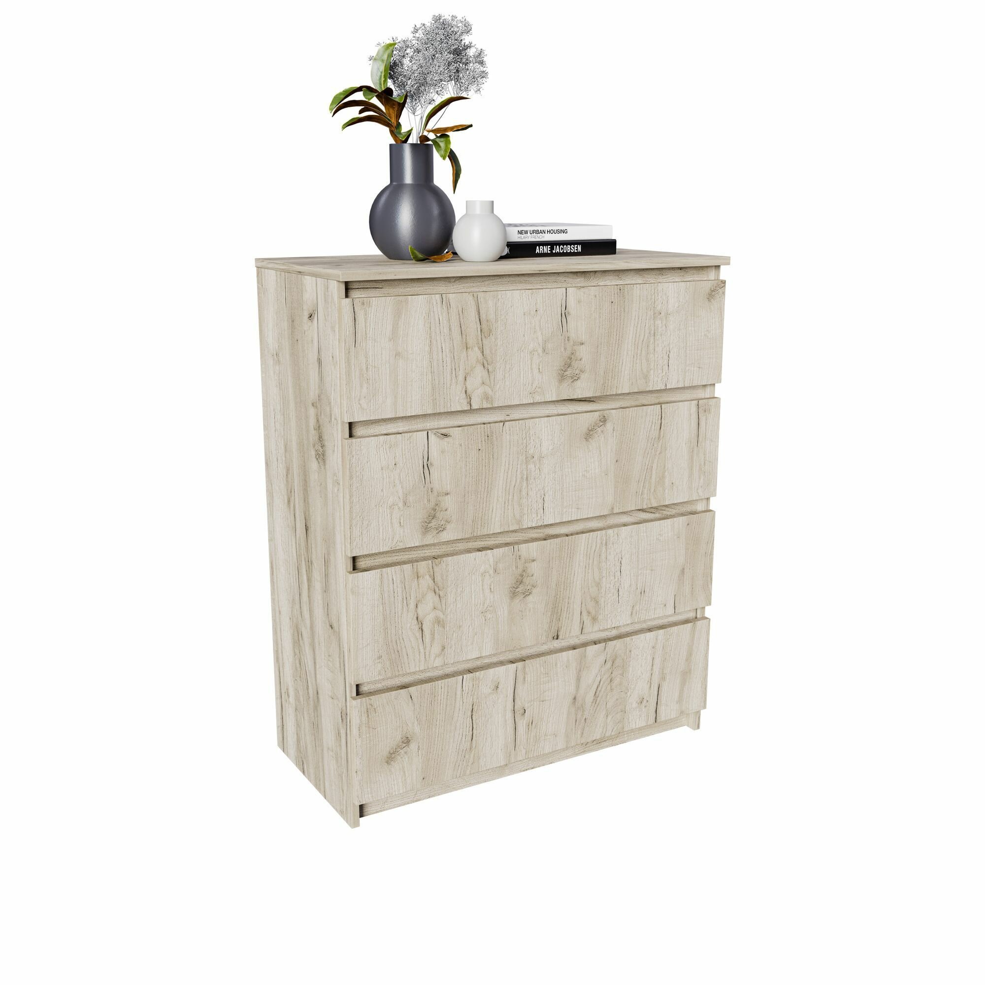 Норд Комод №2 дуб крафт серый/дуб крафт серый (804х990х400 мм), форес