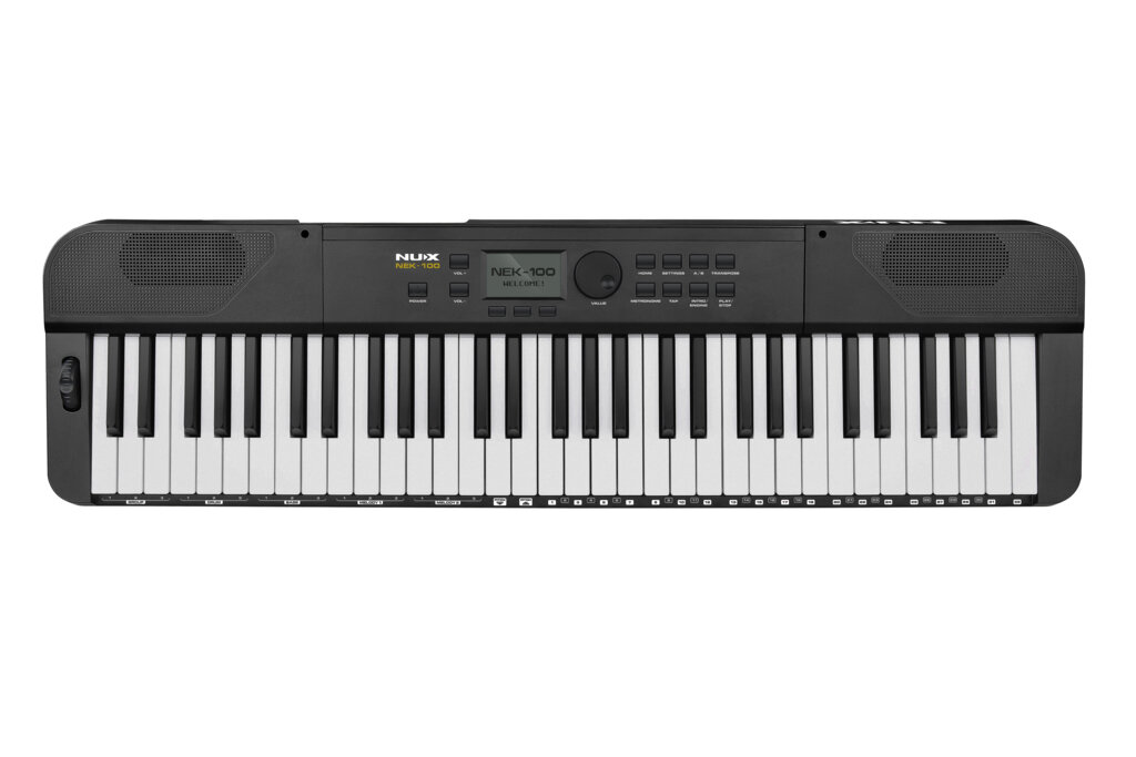 NEK-100 Синтезатор, 61 клавиша, автоаккомпанемент, черный, Nux