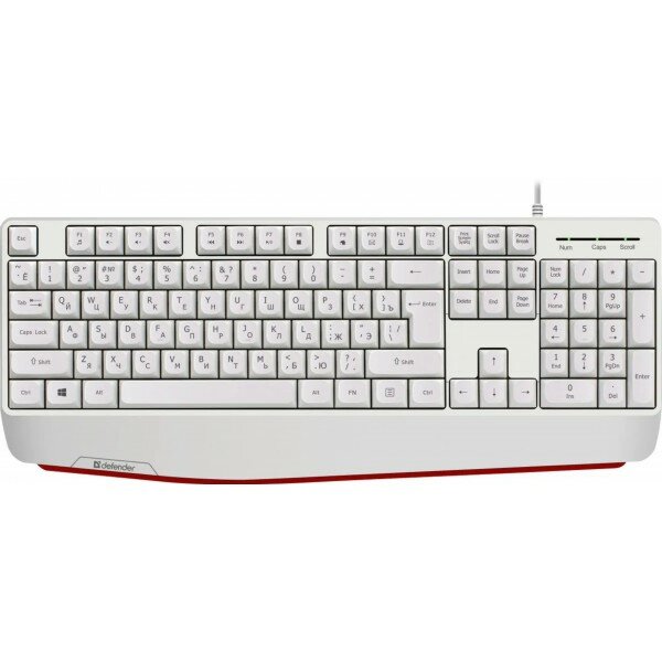Клавиатура проводная Defender Atom HB-546, USB, белый