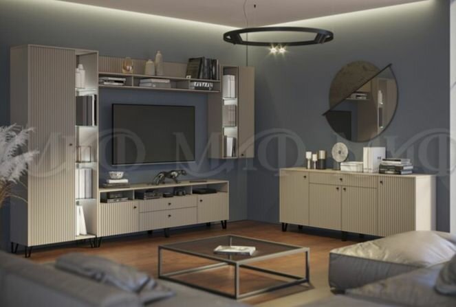 Гостиная композиция 6.3. Глиняный Серый/Шарли Мокко