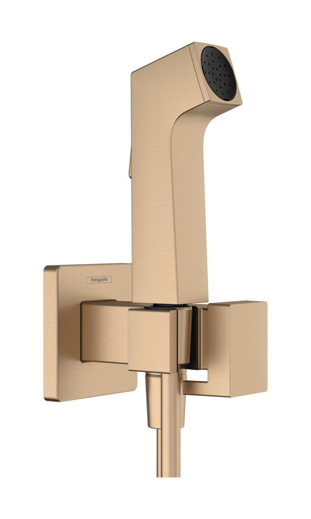 Hansgrohe Гигиенический душ 1jet E EcoSmart+, со смесителем, с душевым держателем и шлангом 125 см, шлиф. бронза