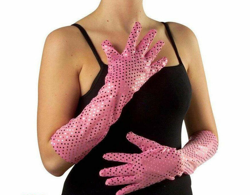 Перчатки Перчатки длинные с блестками для женщин