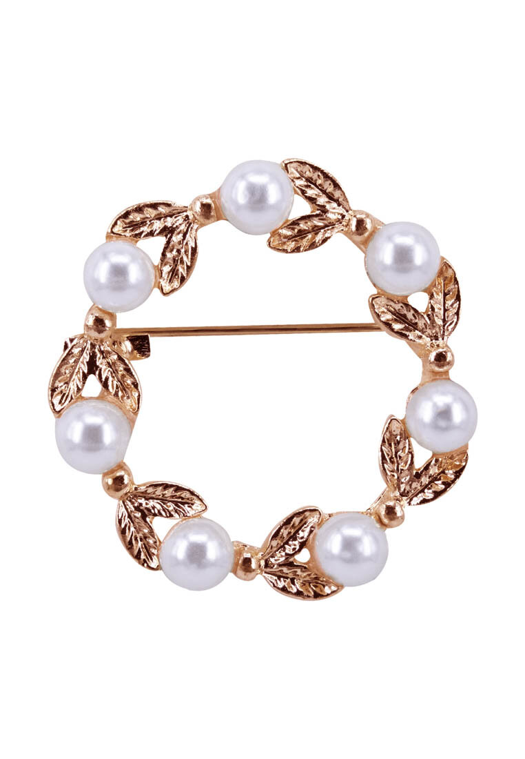 Брошь, жемчуг имитация