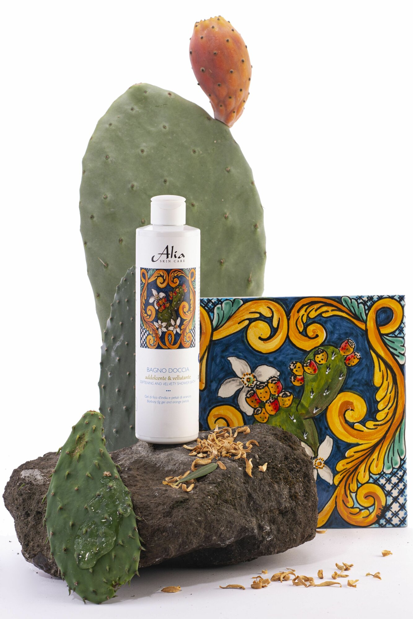 Смягчающий и увлажняющий гель для душа и ванны с маслом опунции и сладкого апельсина Alia Skin Care