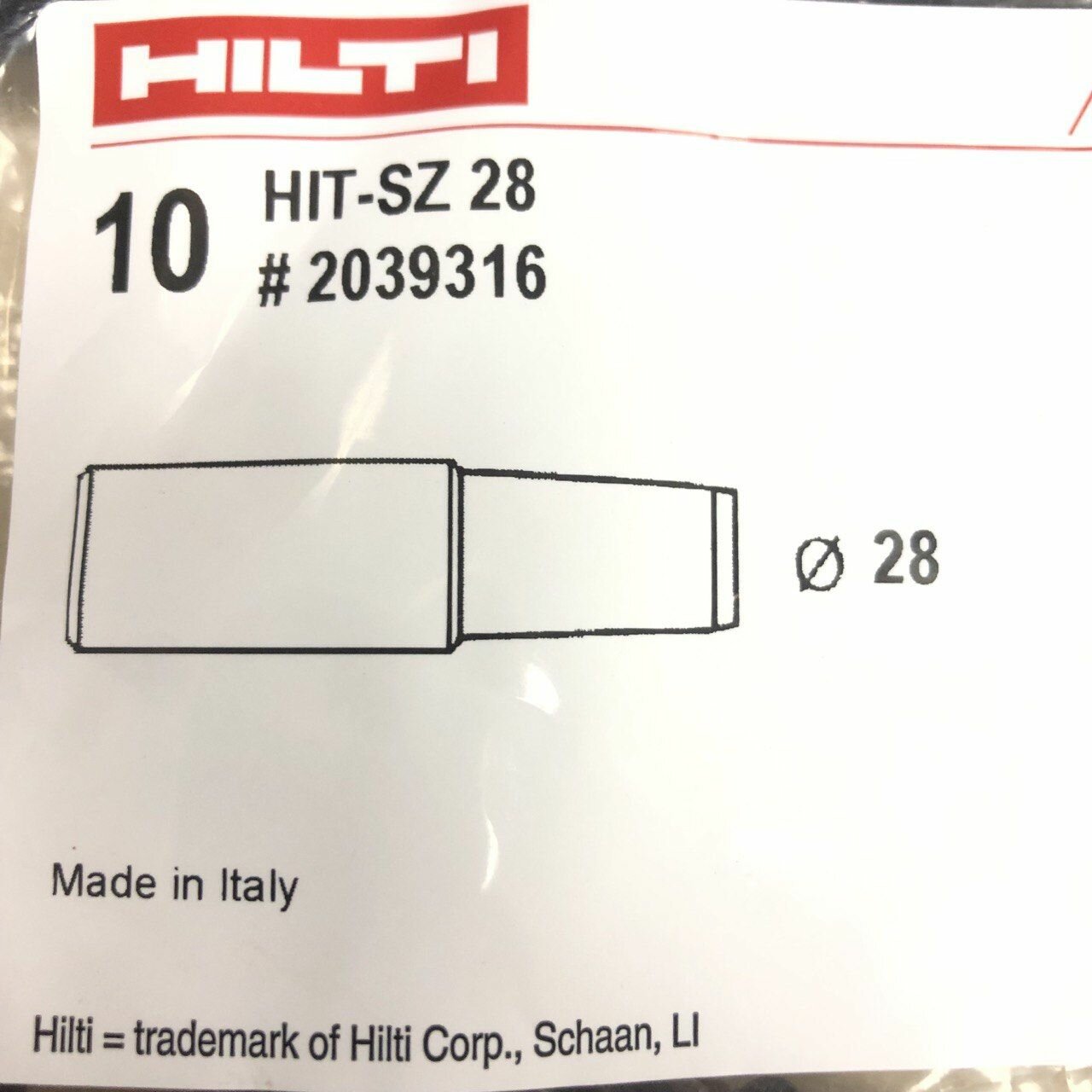 Головка поршня HILTI HIT-SZ 28 10шт приспособление для закачки клея