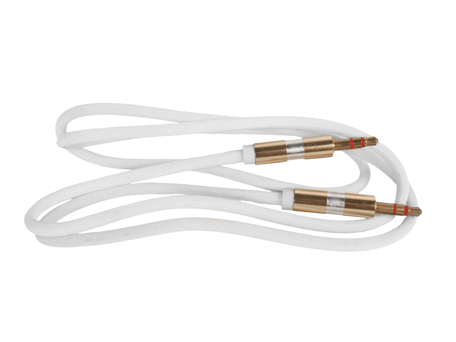 Кабель AUX 3.5мм силикон белый 96см