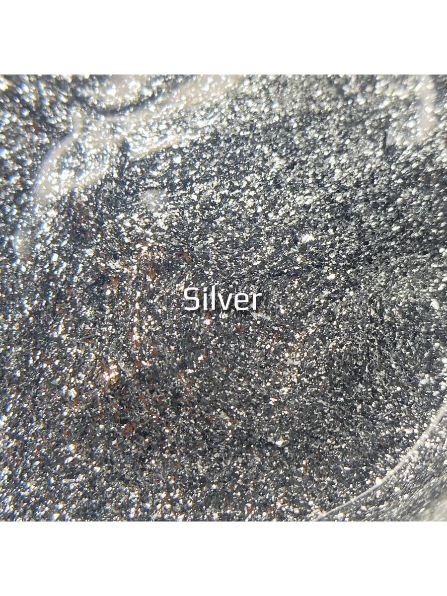 Гель-краска для ногтей без липкого слоя Серебро