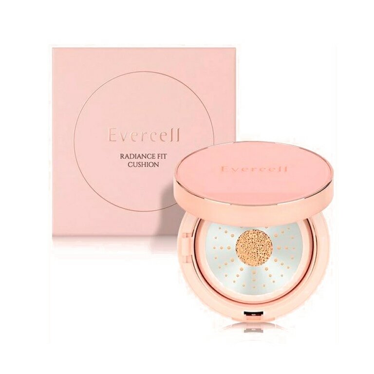 EVERCELL Radiance Fit Cushion Кушон для тона кожи с матирующим эффектом (+сменный блок) 2x12 гр