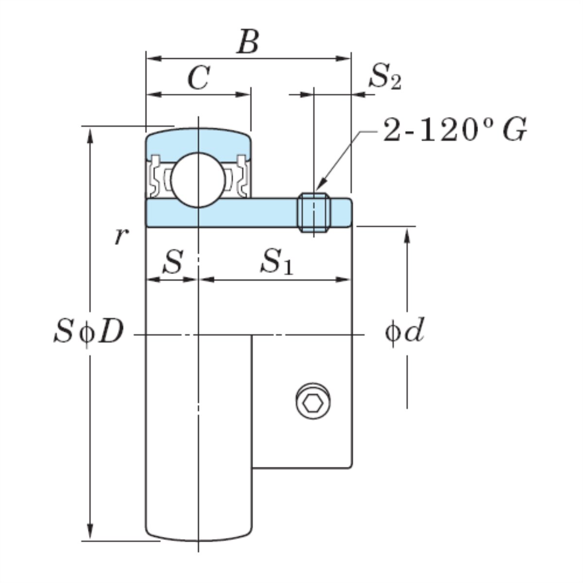 Подшипник SB207 STC (35x72x32) шариковый однорядный