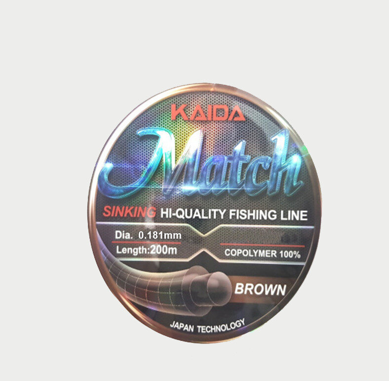Леска монофильная Kaida Match, цвет бургундия 200 метров 0,181 мм 3.09 кг,