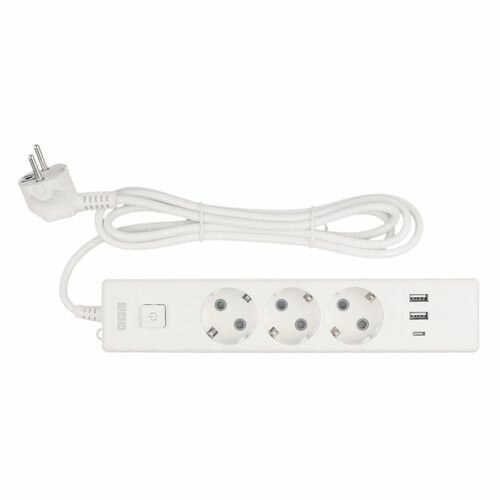 Сетевой удлинитель PowerCube PC-5-2M, 1.9м, белый