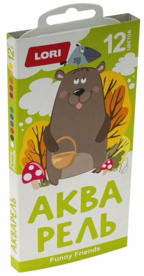 Акварель "Funny Friends" 12 цветов без кисточки