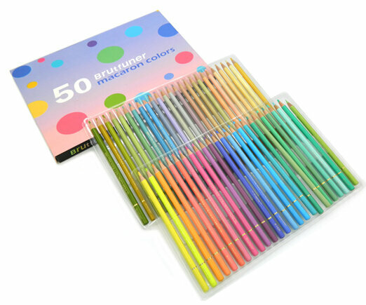 Карандаши 50 цв. Brutfuner XC-10 "Macaron" масляные деревянные, заточенные, в к/кор