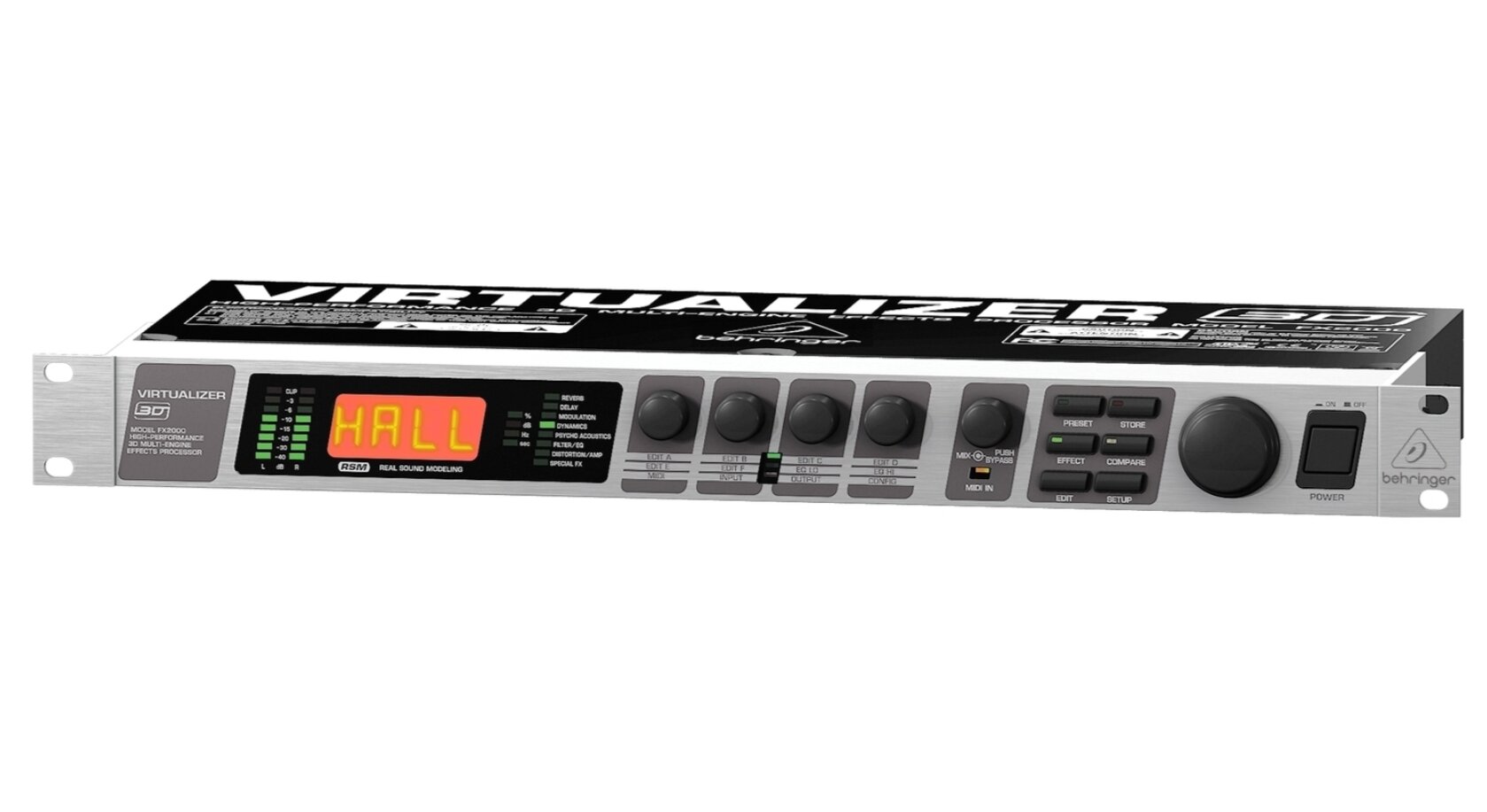 Процессор эффектов и обработки звука Behringer FX2000, XLR, 1/4" TRS