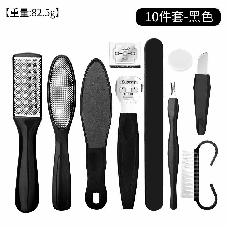 Набор инструментов для педикюра с пилкой для ног для удаления омертвевшей кожи и мозолей, шлифовальная машинка для ног, скребок для подошвы и пяток, пилка для ног, скребок для ног