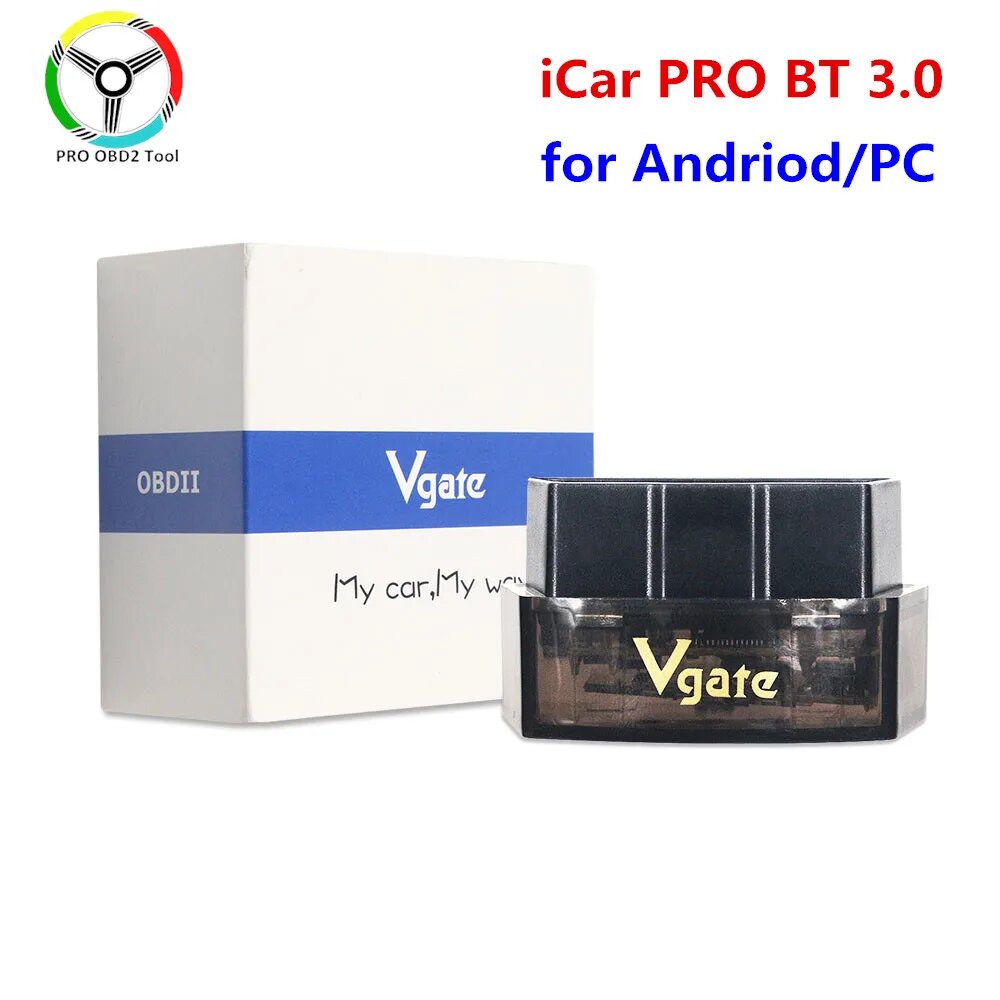 Автомобильный сканер Vgate iCar Pro V2.3 ELM327 BT/Wi-Fi 4,0 OBD2, Оригинальный iCar Pro BT3.0